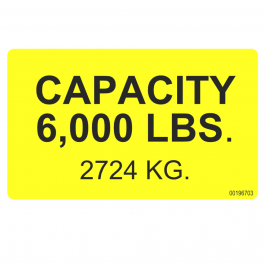 6,000 Capacity Label