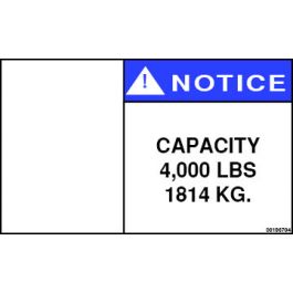 4,000 lbs Capacity Label
