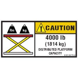 4000 lb Capacity Label