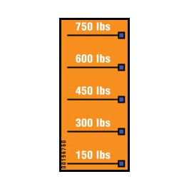 Capacity Scale Label for Lift Tables