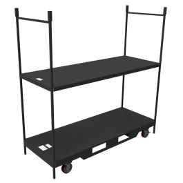 Material Cart, 30" x 80", 2 Shelves, Stackable