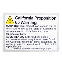 California Proposition 65 Warning Label