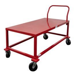 Red Custom Platform Truck with Elevated Bed