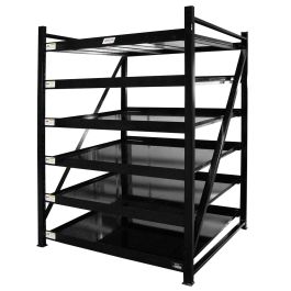 Modular Storage Rack, 6 Shelves with Adjustable Dividers