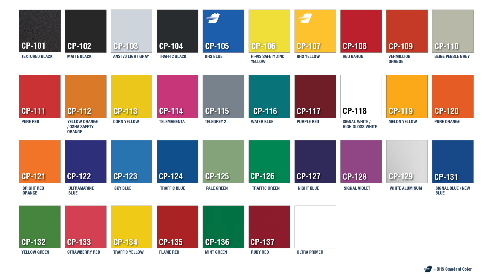 Custom Powder Coat Paint Colors