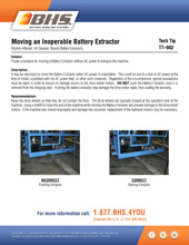 TT-902: Moving an Inoperable Battery Extractor - Blog